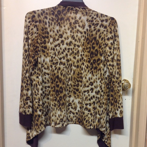 Jackets & Coats | Slinky Animal Print Jacket Shrug Leopard | Poshmark